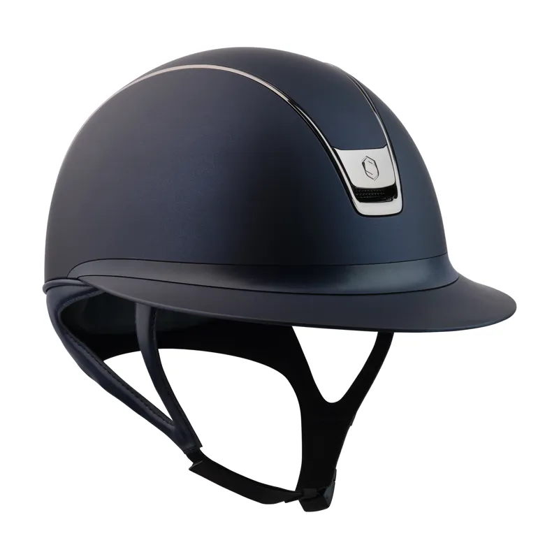 Miss Shadowmatt 2.0 Blue Riding Hat - Black Chrome Trim/Blazon