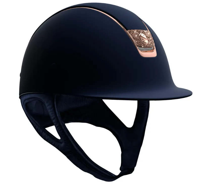 Samshield Shadowmatt Blue Rose Gold Trim Rose Gold Crystal Blazon Small